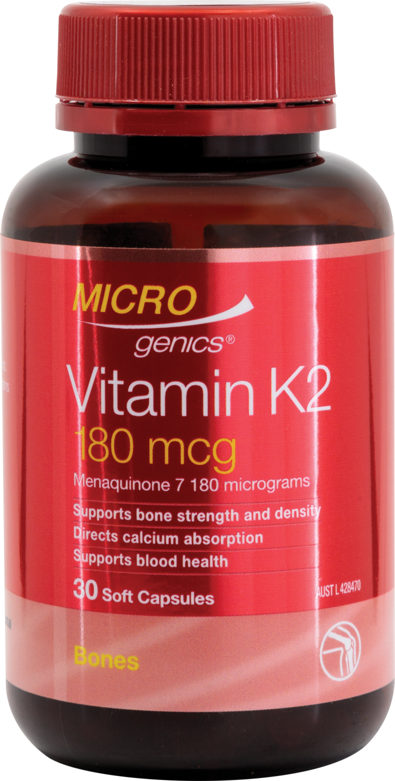 Microgenics Vitamin K2 180mcg 30 Capsules – Microgenics