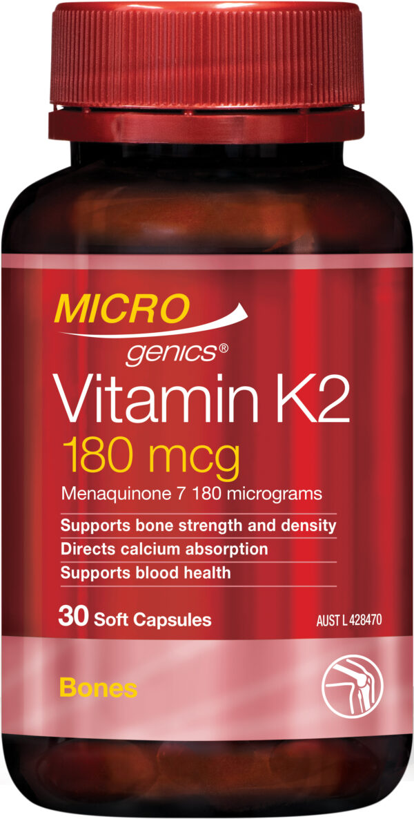 Microgenics Vitamin K2 180mcg 30 Capsules – Microgenics