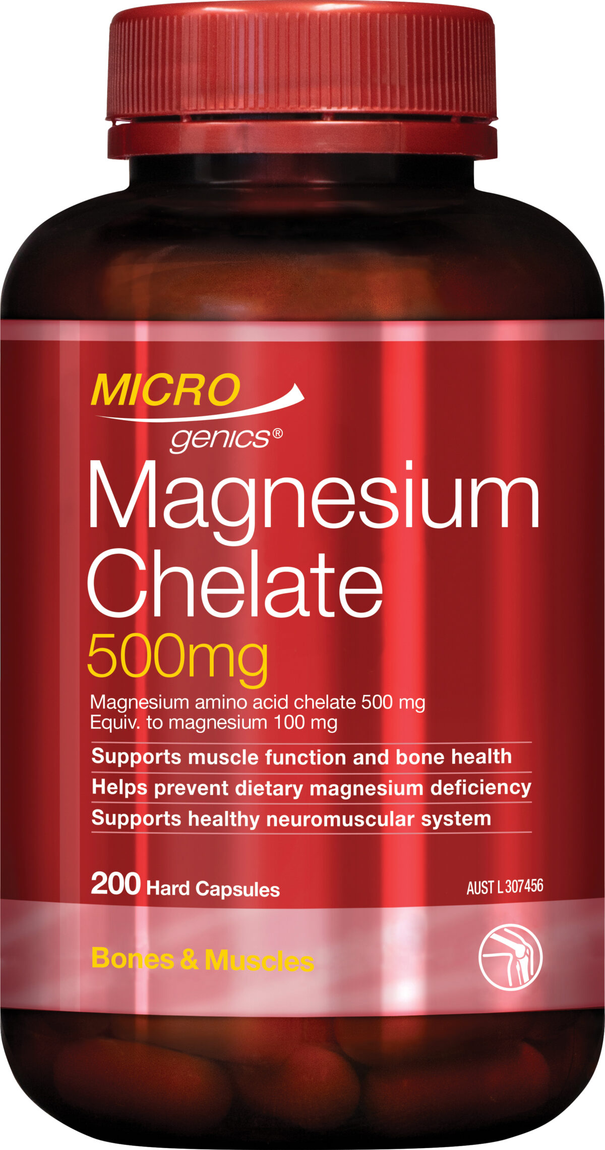 Microgenics Magnesium Chelate 500mg 200 Capsules – Microgenics