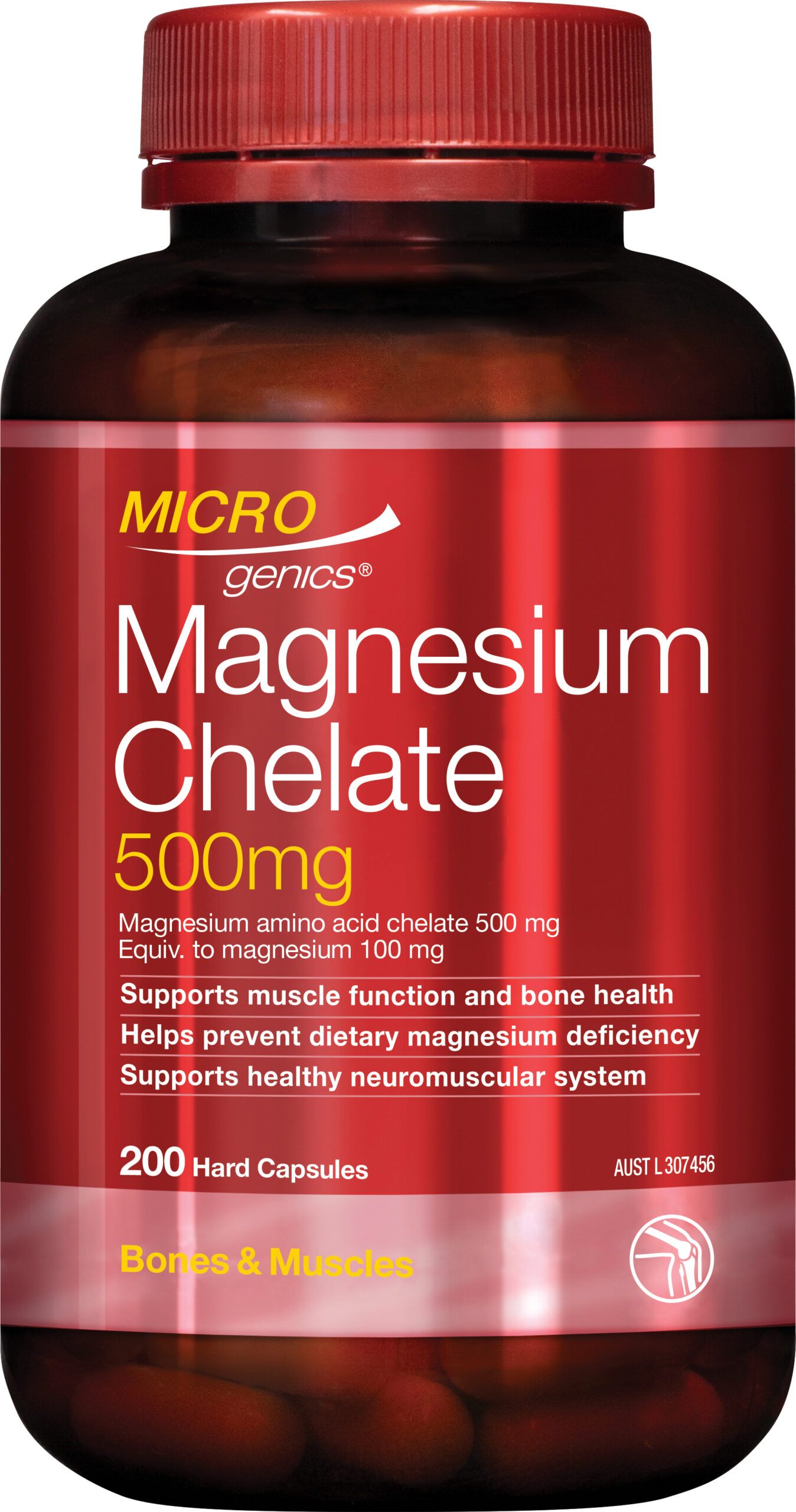 Microgenics Magnesium Chelate 500mg 200 Capsules – Microgenics
