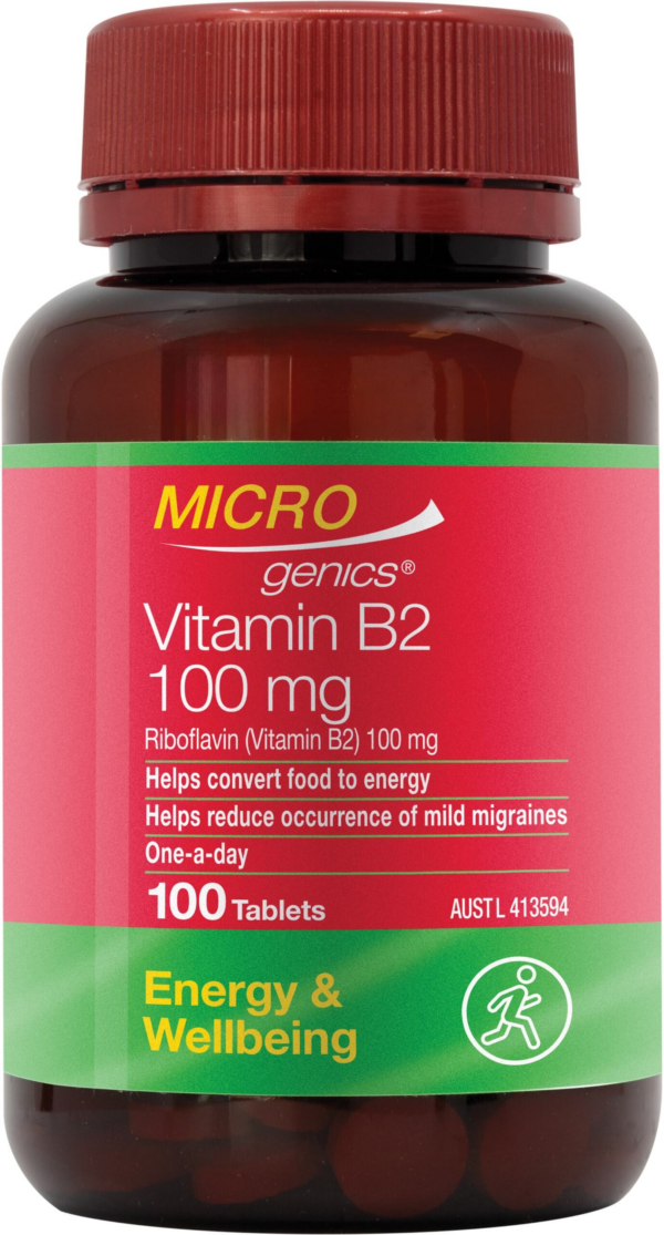 Microgenics Vitamin B2 100mg 100 Tablets – Microgenics